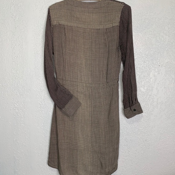 TYLHO | Dresses | Tylho Mixed Print Brown Checkered Shirt Dress | Poshmark